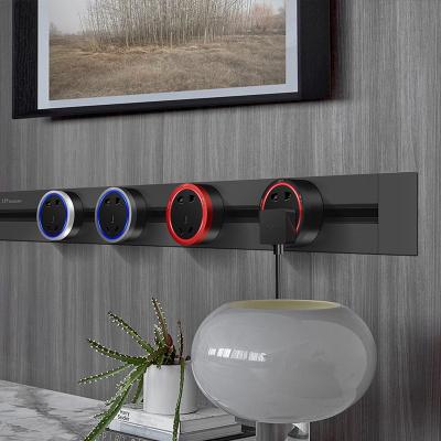 China Electrical Concealed Power Track Sockets P2 Office Kitchen Movable Wall Outlet for sale