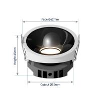 China 5W LED Spotlights Hotel Villa  Wall Washer Light 55mm Die Cast Aluminum for sale
