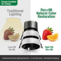 China High CRI  LED Downlights  Ra98 Bridgelux 12W Recessed Ceiling Spotlights for sale