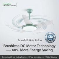 China 44 Inch Ceiling Fan Lights ABS Blades 76W White Ceiling Fan With Light for sale