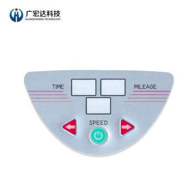China Custom Control SPORT Membrane Panel Switch 0.14-0.5mm Total Height With Embossing for sale