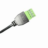 China 3.5 PITCH-4 Pin Electrical Wiring Harnesses Terminal Male Green DC5.5*2.1 Bus 3.5 Stereo Bus 012 for sale