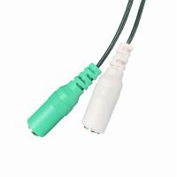 China 3.5 PITCH-4 Pin Electrical Wiring Harnesses Terminal Male Green DC5.5*2.1 Bus 3.5 Stereo Bus 012 for sale