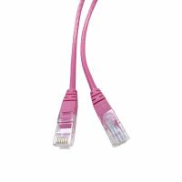 China Cat6 Ethernet Network Cable 2000mm 8P/8C G/F Crystal Head Pink Color 080 for sale