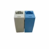China RJ45*2 Double Female Network Adaptor 35mm Dual Connector Double Row 074 for sale