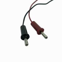 China Banana Head Probe Cable Harness Assembly Black Red Thermocouple Wire 300mm 055 for sale