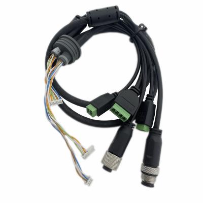 China Coaxial IP Camera Power Cable M12d 4 Pin Female / 5 pin Male Waterproof 041 for sale