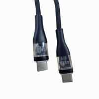 China 113 Type C C-C Mobile Charge Cable Digital Display Design High Speed Charge Fabric Outer Sheath Wire Power Wiring for sale