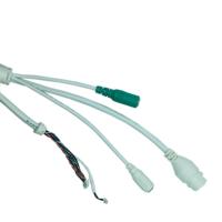 China PVC Jacket IP Camera Cable Compatible With CCTV / IP Cameras Wiring Harness With Connector Rj45/Dc5.5*2.1/3.5st 004 for sale