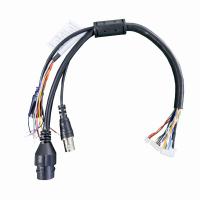 China 110/50/60/40mm IP Camera Cable With PVC Jacket And Black Color For Customization for sale