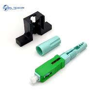 China 125μm Optical Fiber Fast Connector , Pre polished SC Quick Connector UPC APC for sale