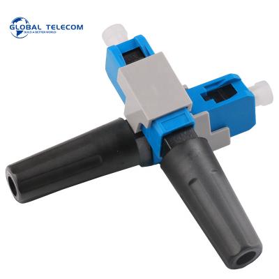 China Sc Upc Optical Fiber Fast Connector Single Mode 0.3db Insertion Loss for sale
