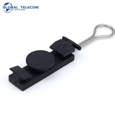 China Flat Fiber Optic Cable Clamp S Type drop cable tension clamp FTTH for sale