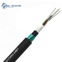 China Underground G652D Single Mode Outdoor Fiber Cable Double Jacket Armored PE Sheath for sale