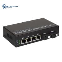 China 1000Mbps SM Sc Fiber Media Converter 20KM Transmission 2 Fiber 4 RJ45 for sale