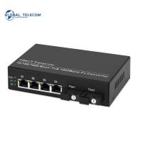 China 1000Mbps SM Sc Fiber Media Converter 20KM Transmission 2 Fiber 4 RJ45 for sale