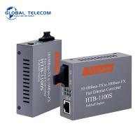 China SM / MM HTB 1100S Media Converter Single Mode 25km SC 10/100 Base for sale
