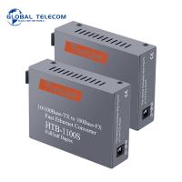 China SM / MM HTB 1100S Media Converter Single Mode 25km SC 10/100 Base for sale