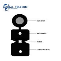 China PE LSZH FTTH Drop Fiber Optic Cable , Self Supporting 4 Core Drop Cable for sale