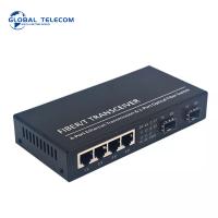 China 4RJ45 2SFP Fiber Media Converter , 2G4FE Gigabit Ethernet Fiber Switch for sale