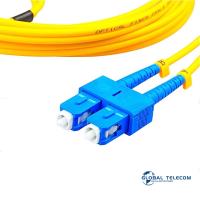 China SC UPC Fiber Optic Patch Cord , 3M 5M Duplex Fiber Patch Cable with G652D G657A1 for sale