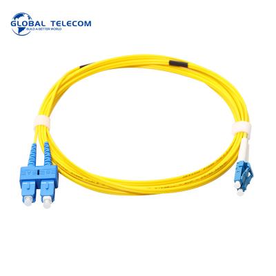 China OM4 2 Meters Fiber Optic Patch Cord LC Duplex Multimode 50/125 LC for sale