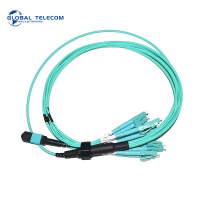 China MPO MTP Fiber Optic Patch Cord , QSFP+ To SFP+ Cable OS2 OM3 OM4 for sale