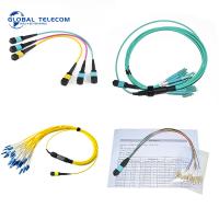 China MPO MTP Fiber Optic Patch Cord , QSFP+ To SFP+ Cable OS2 OM3 OM4 for sale