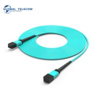 China MPO OM3 Fiber Patch Cable 8 Cores 12 Cores PVC LSZH Jacket Materials for sale