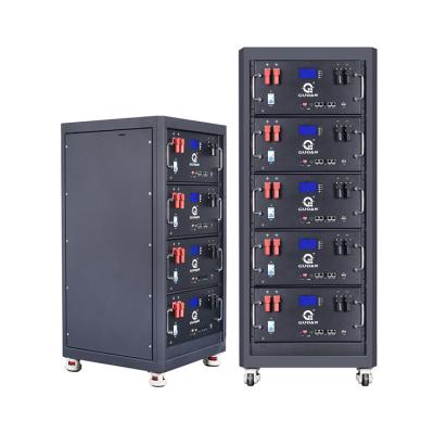 China 48V 51.2V LiFePO4 Energy Storage Cabinet 90KW Backup Battery Rack Mount for Solar Home Commercial for sale