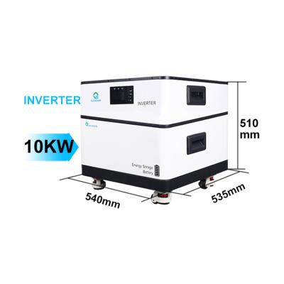 China Stackable LiFePO4 Solar Energy Storage Battery 51.2V 10kWh with Built-in Inverter for Home Use for sale