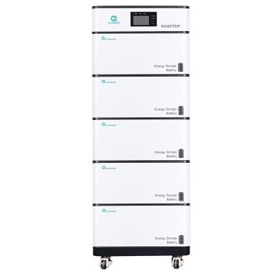 China Stackable LiFePO4 Off Grid Lithium Ion Battery , OEM Lithium Battery With Inverter for sale