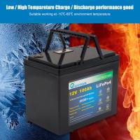 China 12 Volt Portable LiFePO4 Battery , Handheld 12V Lithium Iron Phosphate Pack for sale