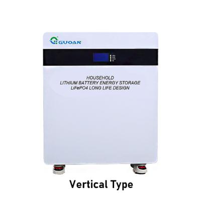 China 51.2V 10kWh 200Ah LiFePO4 Vertical Home Battery for Solar Energy Storage for sale