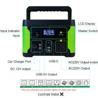 China Lithium Portable Power Station Battery 600W AC DC Output With Solar Charging for sale
