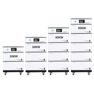 China Stacking LiFePO4 All In One Inverter Battery 20KW 30KW 40KW 50KW 48V for sale