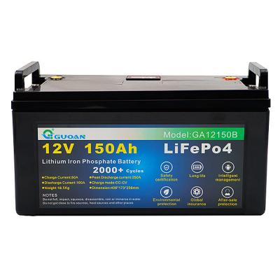 China 12V 150Ah LiFePO4 Deep Cycle Battery Pack for RV Marine Solar Energy Storage for sale