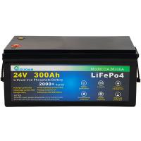 China 24V 300Ah Portable LiFePO4 Battery Energy Storage Deep Cycle for RV Golf Cart Marine for sale