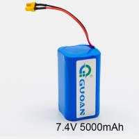 China Custom 7.4V 5000mAh LiFePO4 Battery Pack 18650 Lithium Ion Rechargeable for sale