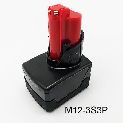 China 10.8V M12 Cordless Drill Battery 500 Cycles Lithium Ion 18650 for Milwaukee for sale