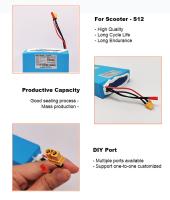 China Replacement Electric Scooter Battery 24V 36V 48V 5.2Ah to 31.2Ah Customizable for sale