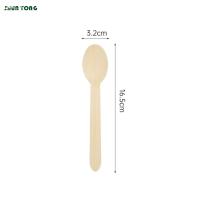 China FSC Certified Disposable Wooden Spoons Bamboo Bulk 160mm for sale