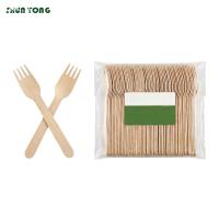 China 160mm Disposable Tableware Fork Wooden cutlery Heavy Duty Bulk Supply for sale