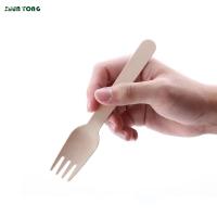 China 160mm Disposable Tableware Fork Wooden cutlery Heavy Duty Bulk Supply for sale