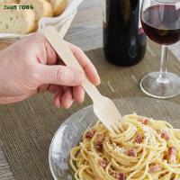 China 160mm Disposable Tableware Fork Wooden cutlery Heavy Duty Bulk Supply for sale