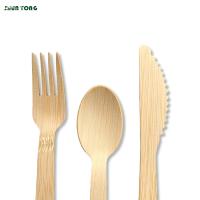 China 170mm Catering Biodegradable Disposable Bamboo Tableware Cutlery Smooth Bulk for sale