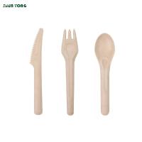 China Biodegradable Disposable Sugarcane Bagasse Cutlery Set Pulp Flatware 100% Natural for sale