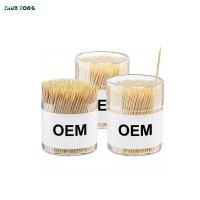 China 65mm Double Pointed Bamboo Disposable Toothpicks Bulk for sale