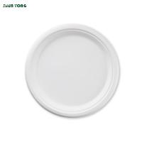 China Round Biodegradable Disposable Bagasse Sugarcane Plates 8 Inch Waterproof for sale