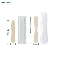 China Small Disposable Ice Cream Individually Wrapped Wooden Spoons 94mm Bulk for sale